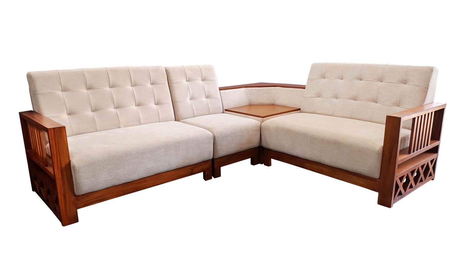 VK EXPRESS WOODEN CORNER SOFA